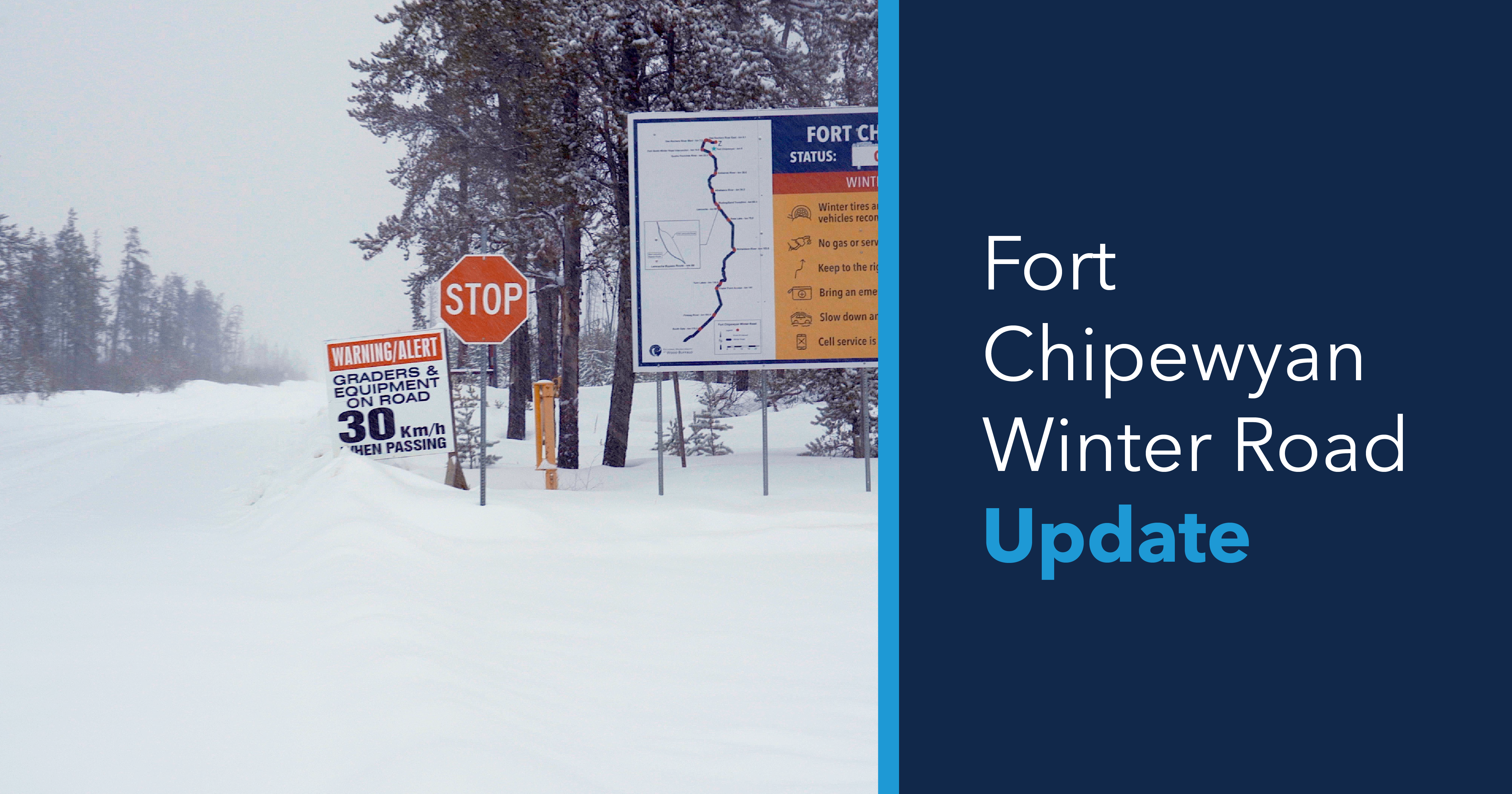 Wide load on Fort Chipewyan Winter Road this Friday